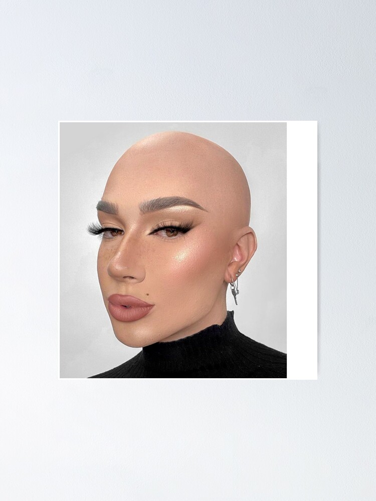 "James Charles Bald" Poster for Sale by Rabiah00 | Redbubble