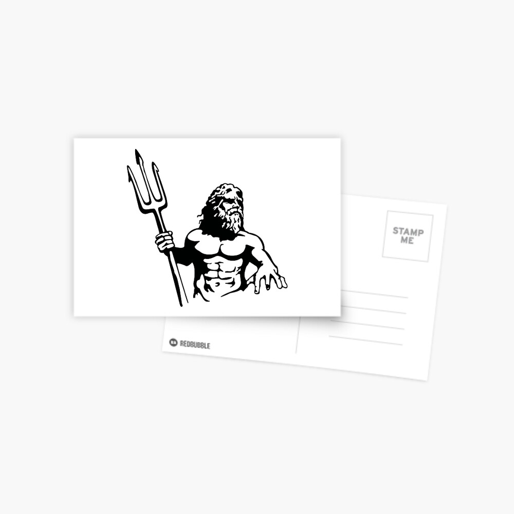 "King Neptune Black" Postcard by csmathewss | Redbubble