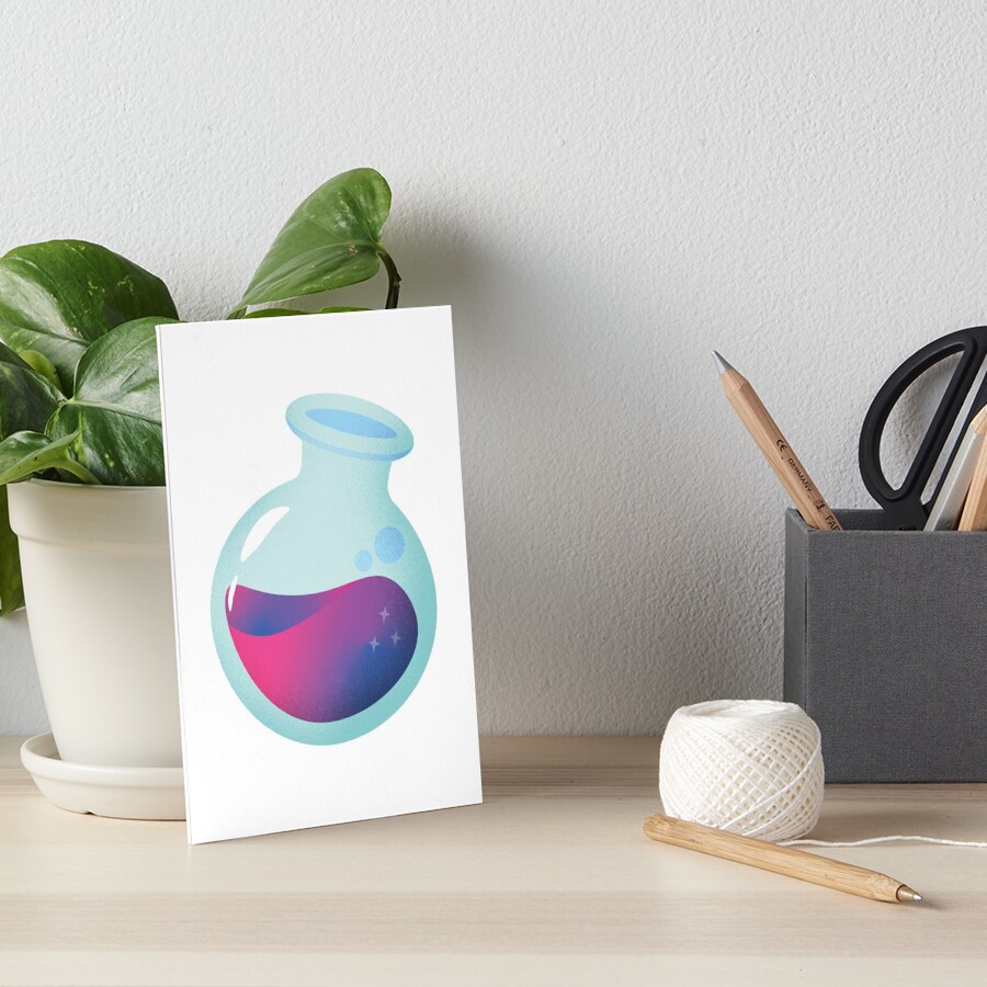 Bisexual Pride Potion Minimalist Art Board Print By Bulaklakin