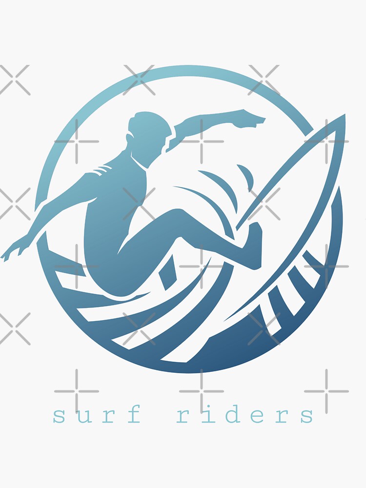 "Vintage Retro Beach Lifestyle Surf Riders Summer Beach " Sticker for ...