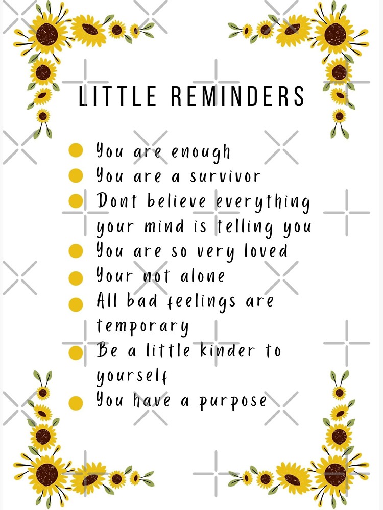 "Little Reminders" Sticker for Sale by elmsstudios | Redbubble