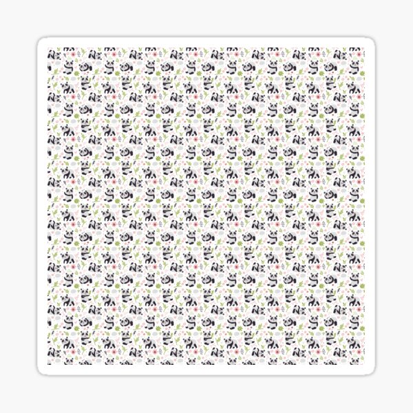 Pegatina «Pandas de dibujos animados lindo» de elisabethrlmw | Redbubble