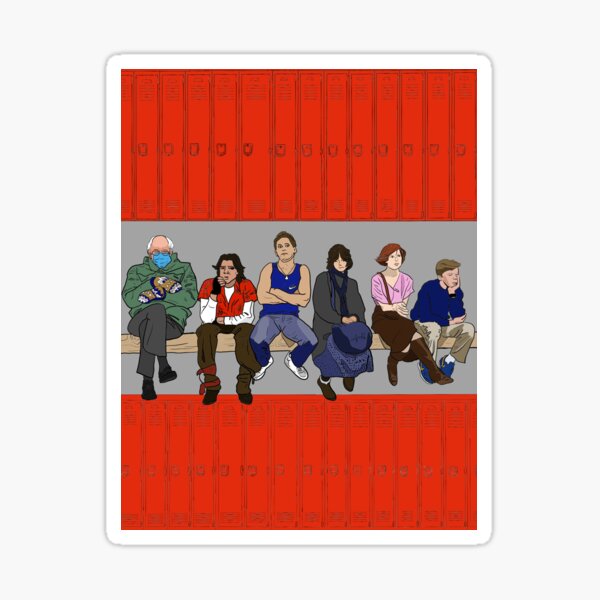"Bernie Sanders meme The Breakfast Club" Sticker for Sale by ...