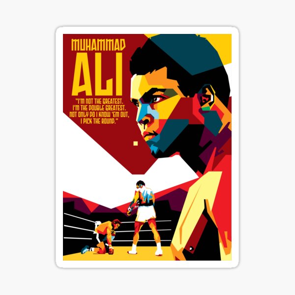 "MUHAMMAD ALI POP ART" Sticker by MaknaArtwork | Redbubble