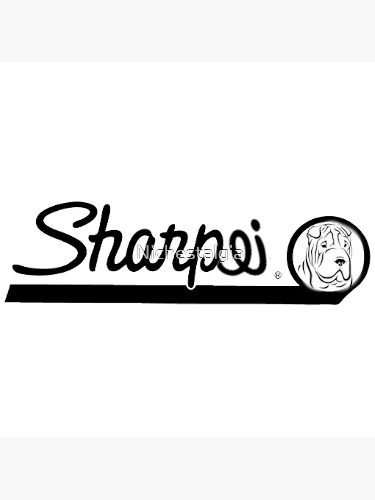 "Shar Pei Sharpie Logo" Poster by Nichestalgia | Redbubble