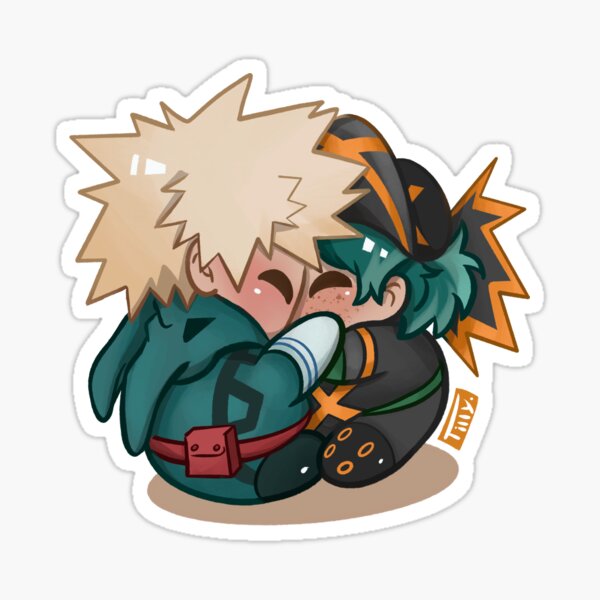 "Bakugou and Deku Hero Merch Chibi" Sticker for Sale by Forythetilly ...