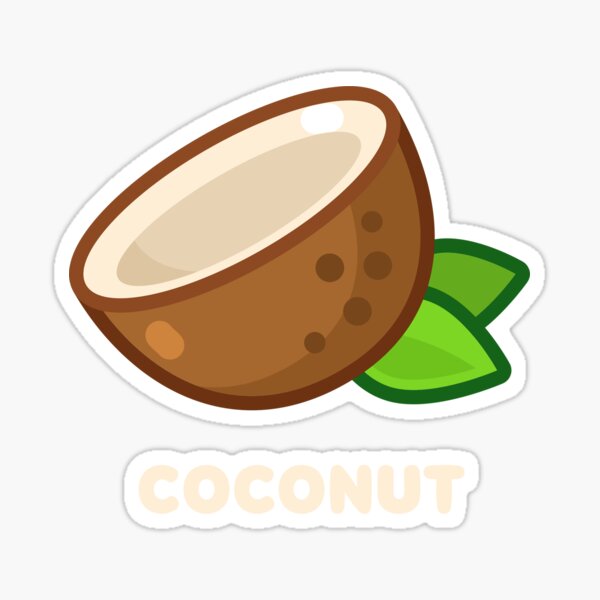 "Coconut cute fruit illust" Sticker for Sale by Sense-Design | Redbubble
