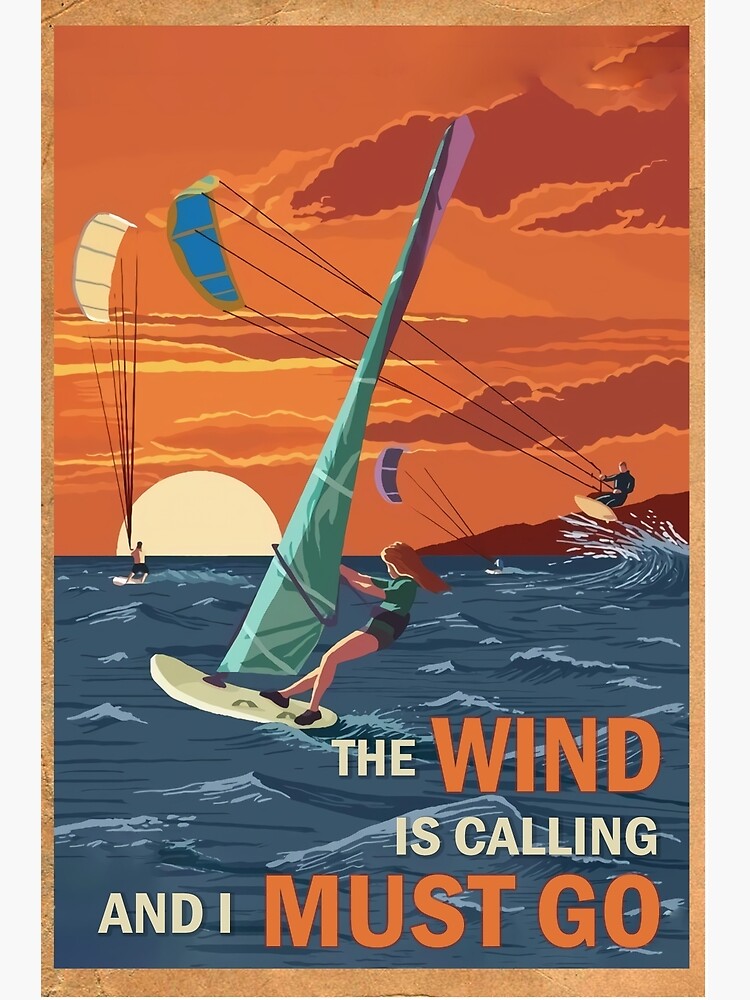 "Windsurfing Calling Vertical Poster" Poster for Sale by zuzinstr ...