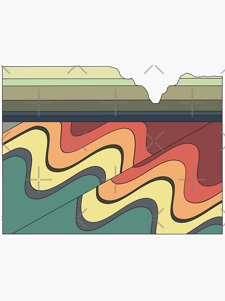 "Angular unconformity geologic structure" Sticker for Sale by GneissLilRhody | Redbubble