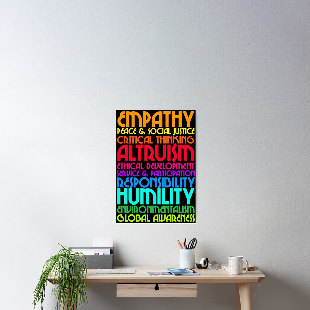 "The Ten Commitments // Humanist Values Design" Poster for Sale by ...