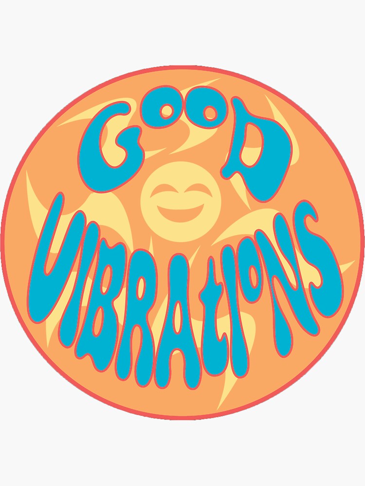 "Groovy Good Vibrations Happy Sun Logo" Sticker for Sale by shannonkane ...