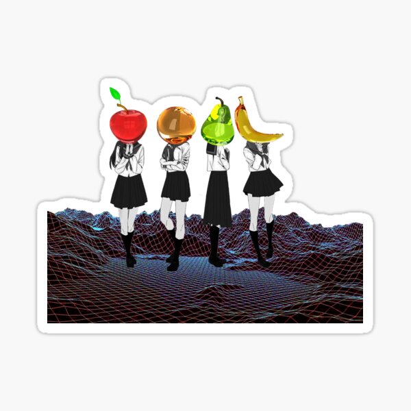 "Fruit Headed School Girls" Sticker for Sale by EmpressAmethyst | Redbubble