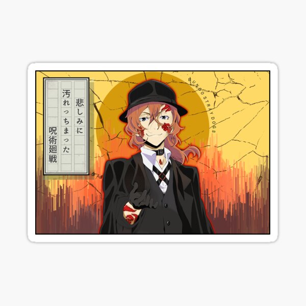 "Chuuya Nakahara Bungo stray dogs " Sticker for Sale by niconek03 ...