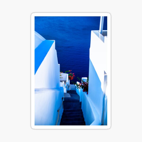"Scenic view in Santorini Greece" Sticker for Sale by designsunique ...