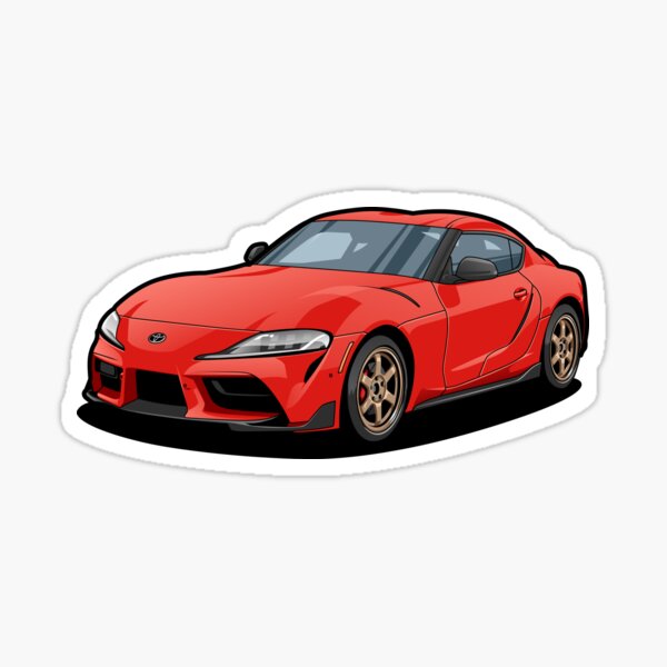 "Toyota Supra MK5 te37" Sticker for Sale by sugoishrimp | Redbubble