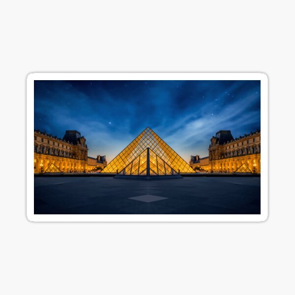 "Panoramic View Louvre Museum Art" Sticker for Sale by bfpanda | Redbubble
