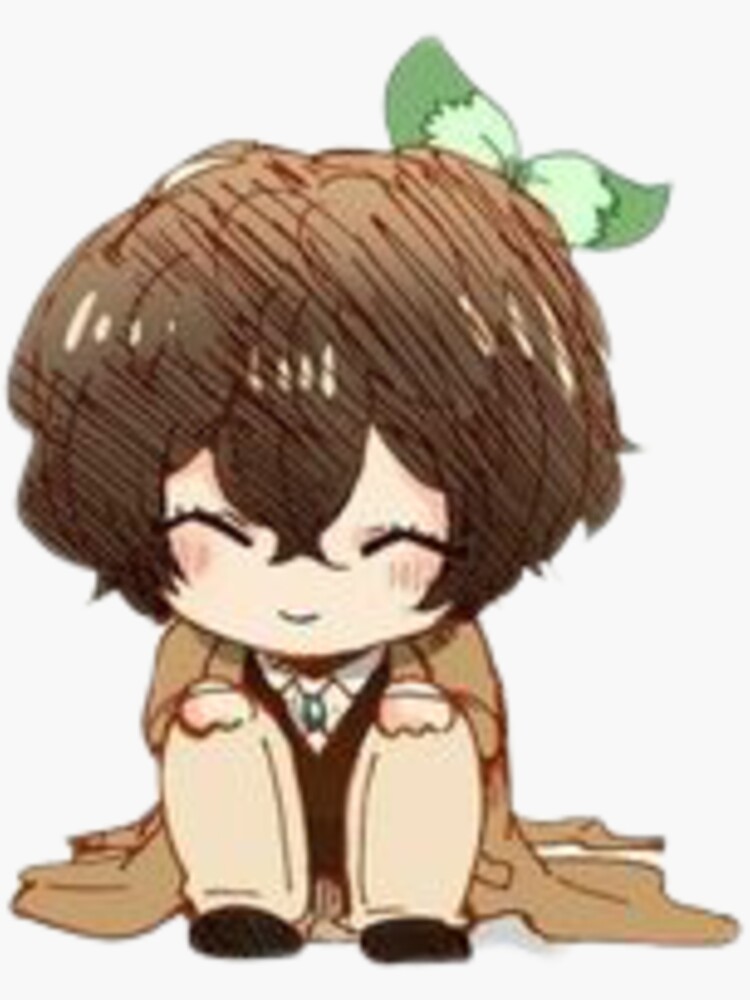 "chibi dazai " Sticker for Sale by JUSTASHOP10 | Redbubble