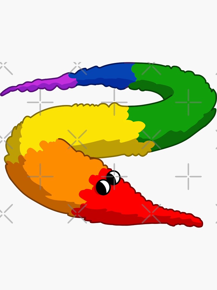 "LGBT Pride Flag | Worm on a String" Sticker by olivks | Redbubble