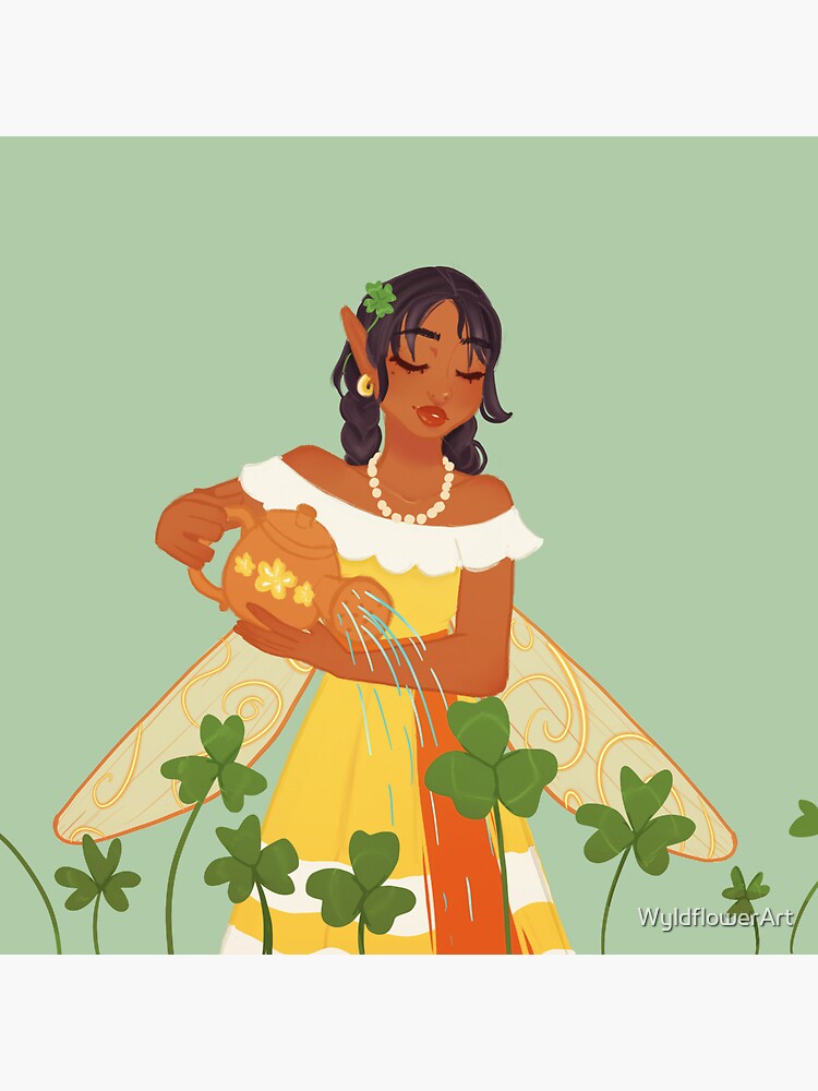 "Luck fairy" Sticker by WyldflowerArt | Redbubble