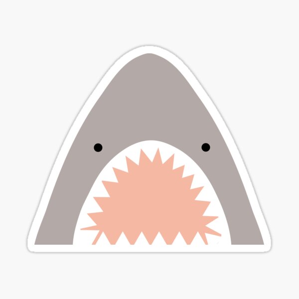 "shark attack" Sticker by tandemsy | Redbubble
