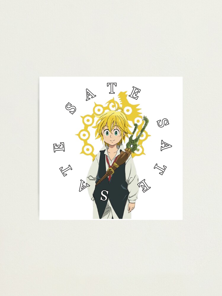 Lámina fotográfica «DISEÑO- MELIODAS- SATE, SATE ,SATE- ANIME- NANATSU ...