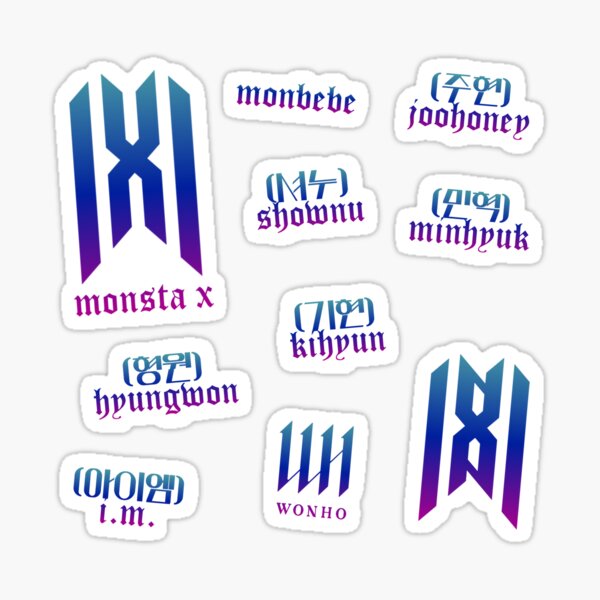 "MONSTA X Monbebe - K-Pop Sticker Pack" Sticker for Sale by artsycore ...