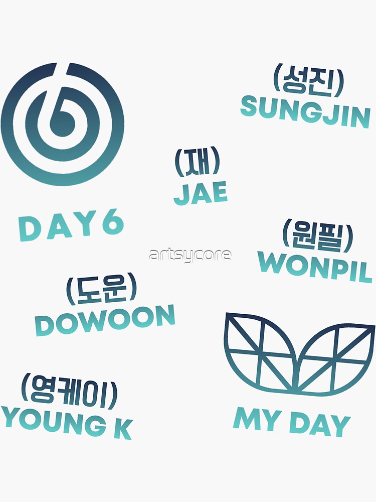 "DAY6 My Day - K-Pop Sticker Pack" Sticker for Sale by artsycore | Redbubble