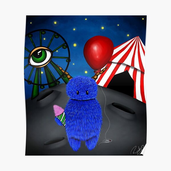 "Carnival Space Yeti" Poster by rynky | Redbubble