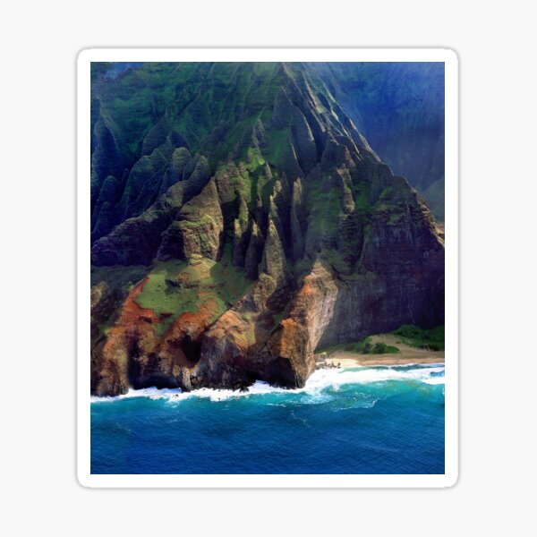 "Blue Ocean along the Na Pali Coast, Kauai" Sticker for Sale by ...