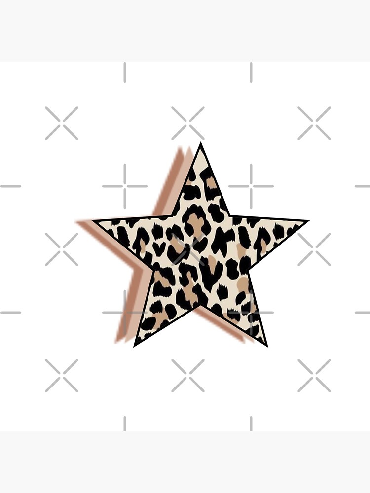 "cheetah print star sticker" Poster for Sale by brissadesigns | Redbubble