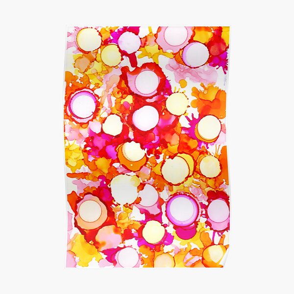 "Bright bubbles colourful cheerful happy unique random pink orange ...