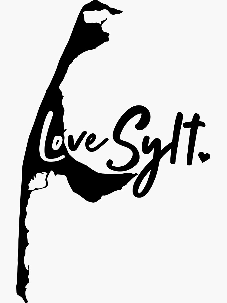 "Love Sylt - North Sea Germany island silhouette" Sticker for Sale by ...
