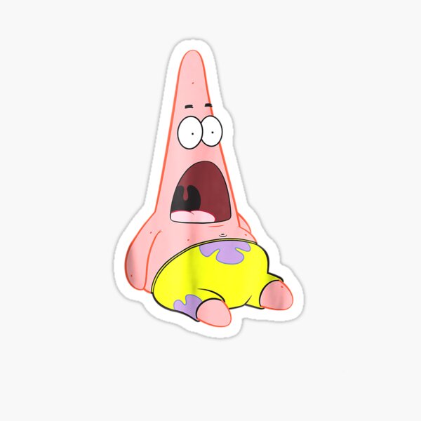 "Spongebob Squarepants Patrick surprise attack Merch" Sticker for Sale ...