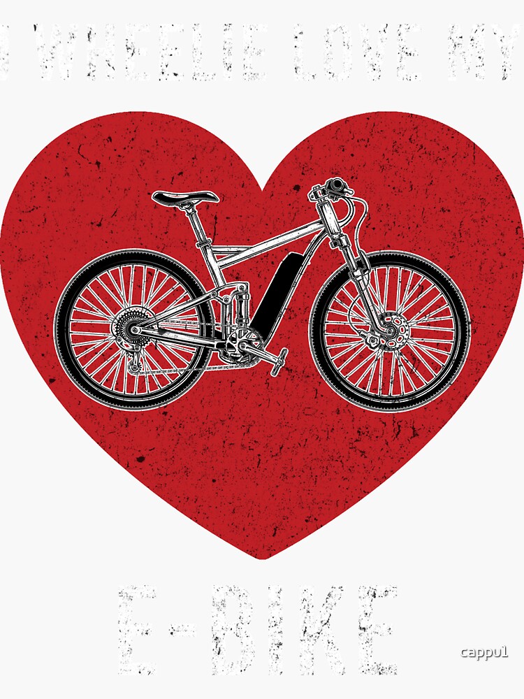 "eBike design - I love my e-bike" Sticker by cappu1 | Redbubble