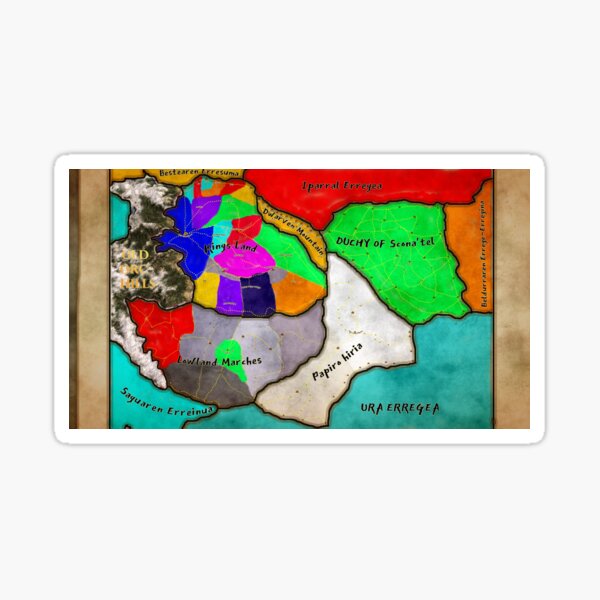 "Fantasy map" Sticker for Sale by BoopAficionado | Redbubble