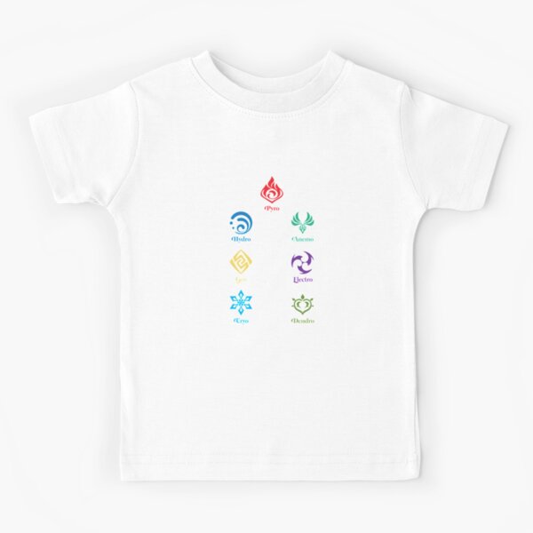 "Archon Elements Genshin Impact" Kids T-Shirt by Mathisberengar | Redbubble