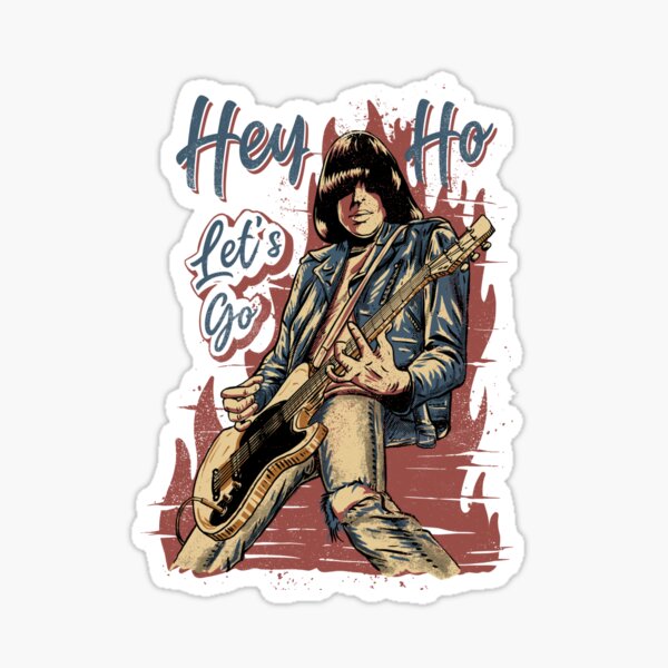 "Hey Ho Let's Go - Ramones Custom Illustration Exclusive " Sticker for ...