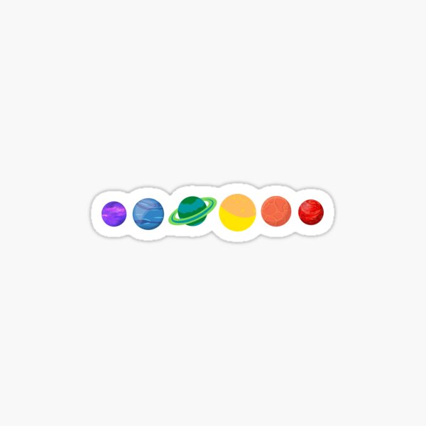 "Rainbow Planets" Sticker for Sale by Indiscreet | Redbubble