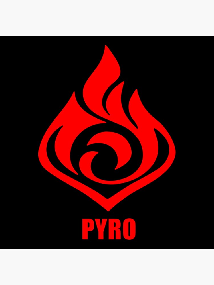 "Pyro Element Genshin Impact" Poster by Mathisberengar | Redbubble