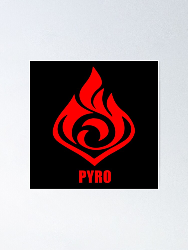 "Pyro Element Genshin Impact" Poster by Mathisberengar | Redbubble