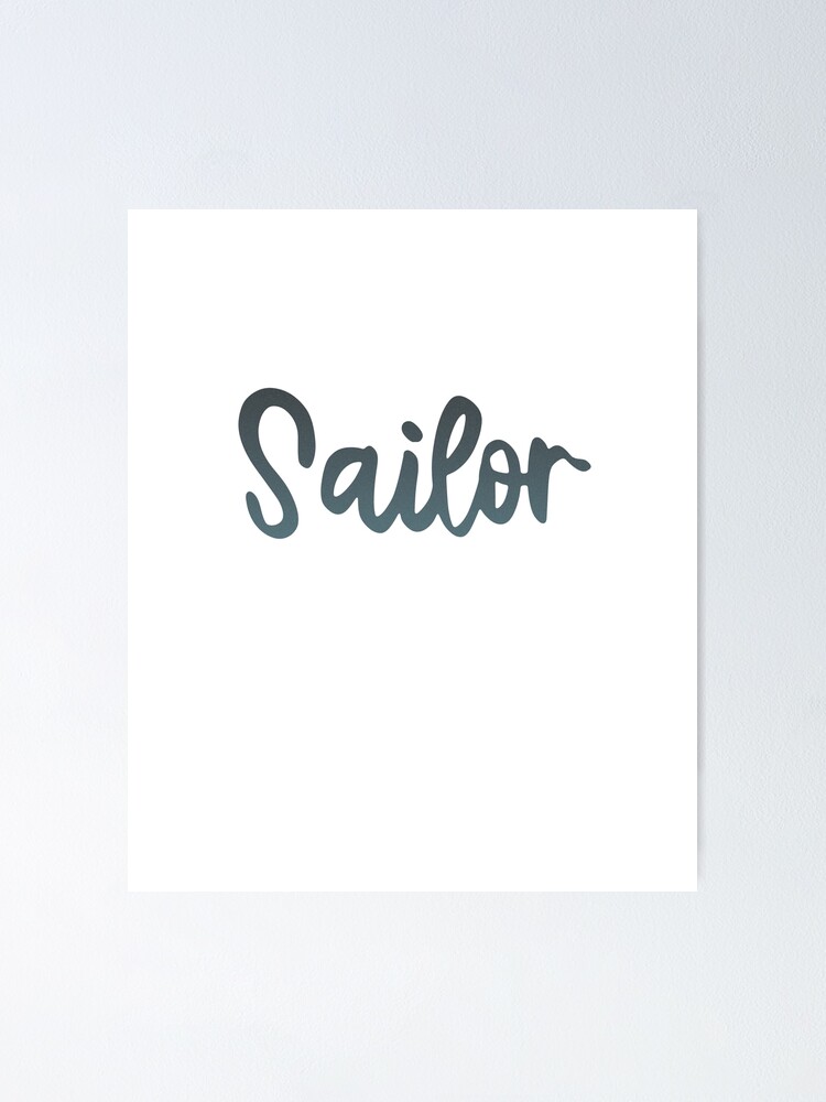 Póster «SAILOR TEXT SOULLETTER | Navegación vida velero barco yate» de ...