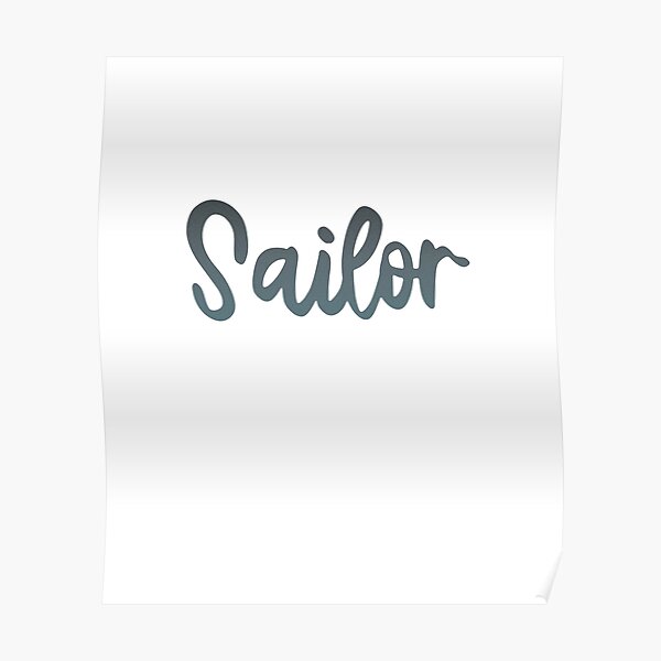 Póster «SAILOR TEXT SOULLETTER | Navegación vida velero barco yate» de ...