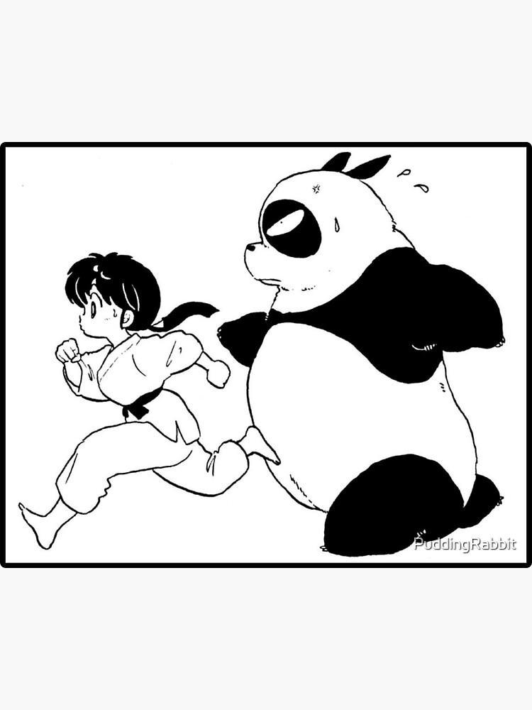 "Ranma and Genma Panda - Ranma 1/2 Collection" Sticker by PuddingRabbit ...