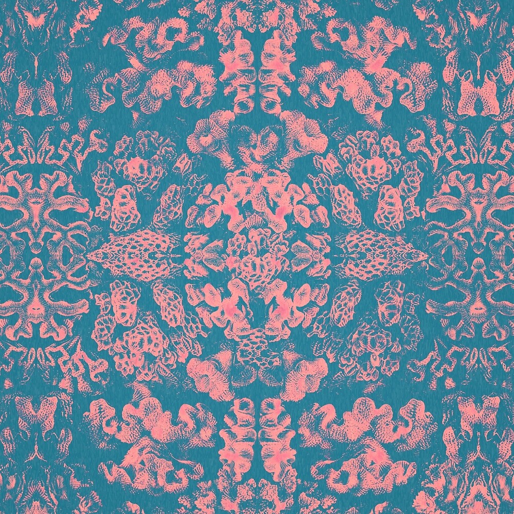 "Great Barrier Reef ( pink ) coral pattern" by Pepe Psyche | Redbubble
