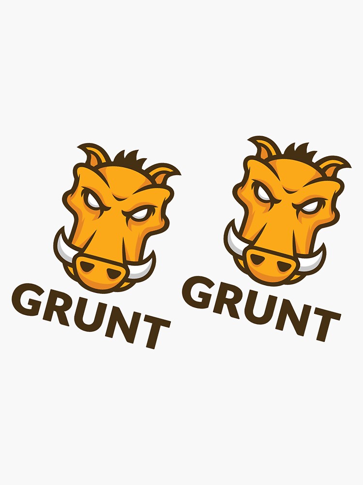 "Grunt Logo" Sticker for Sale by faressoft | Redbubble