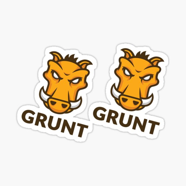 "Grunt Logo" Sticker for Sale by faressoft | Redbubble