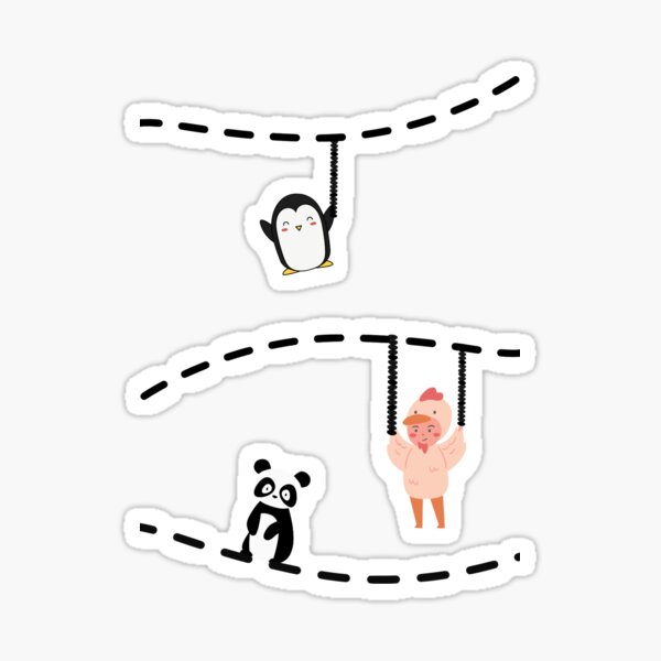 "Animals hanging out" Sticker for Sale by valiant-figure | Redbubble