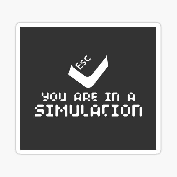 "YOU ARE IN A SIMULATION " Sticker for Sale by WibbleDesign | Redbubble