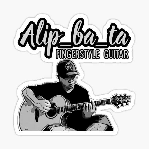 " Alip ba ta fingerstyle guitar B/W series" Sticker for Sale by ...