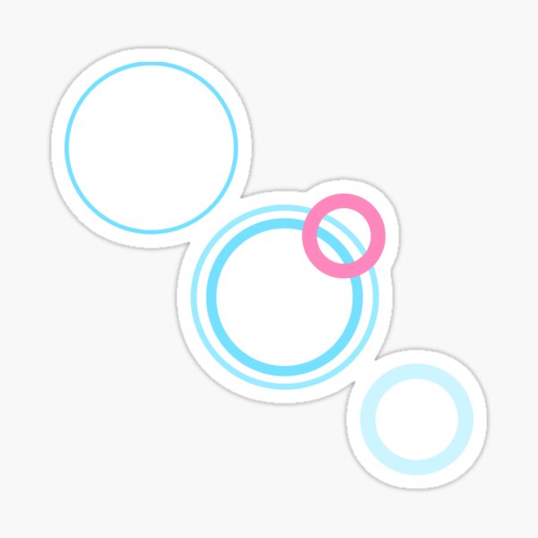 "Stealth Trans Masc Pride Art Circles Print" Sticker by RainGardens ...